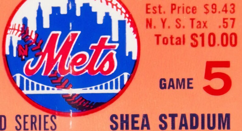 WRAPPED CANVAS 1969 New York METS Print / Game Ticket - Etsy