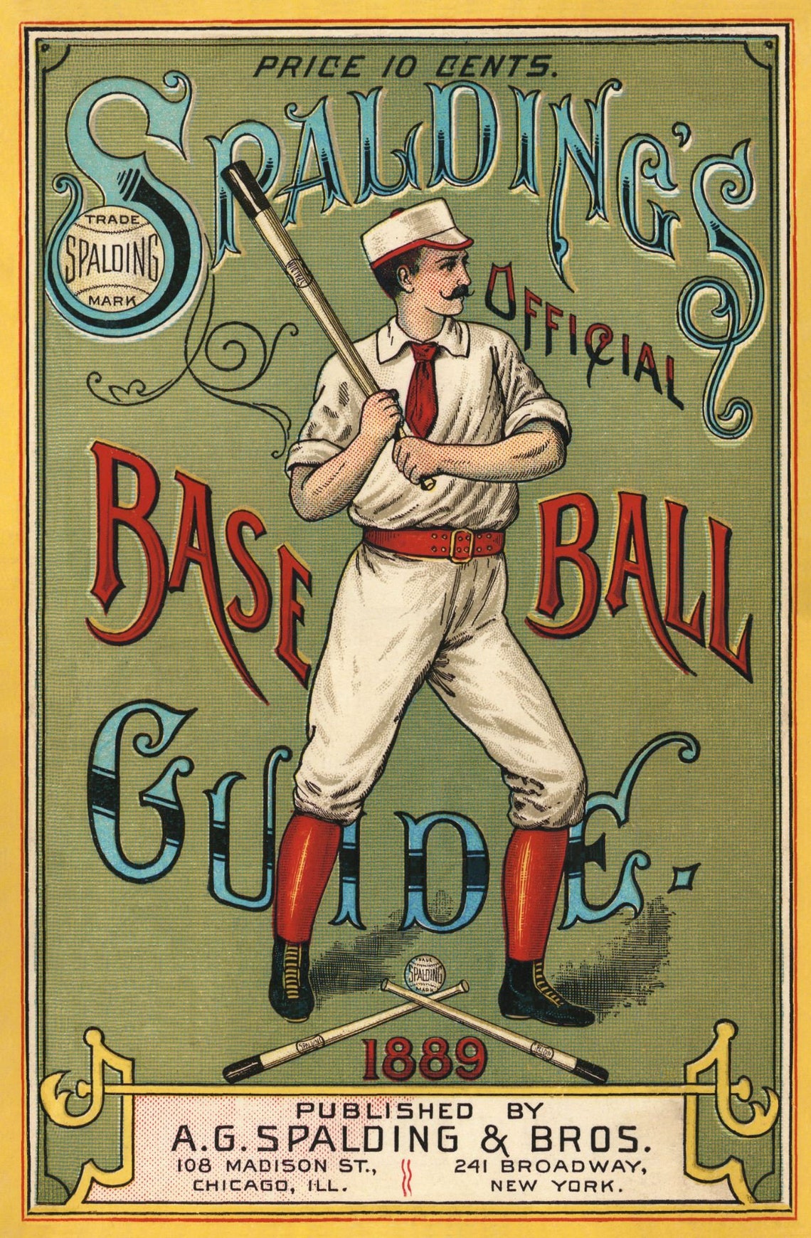 1889 SPALDING BASEBALL GUIDE Print Vintage Baseball Poster - Etsy