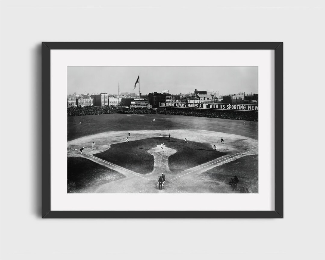 1906 CHICAGO CUBS West Side Grounds Print Vintage Baseball Poster ...