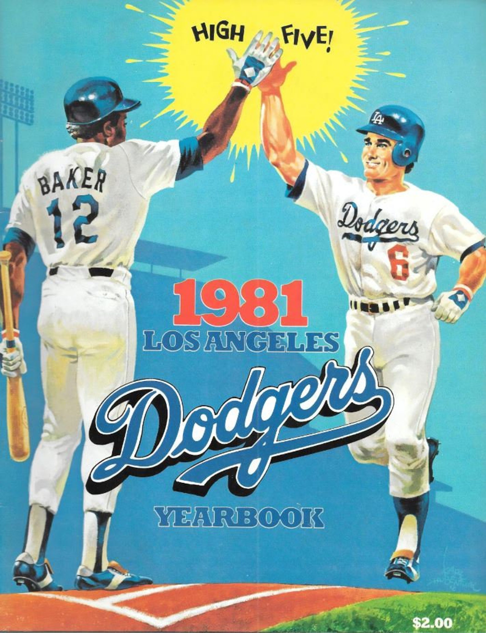 1981 LOS ANGELES DODGERS Print Vintage Baseball Poster - Etsy