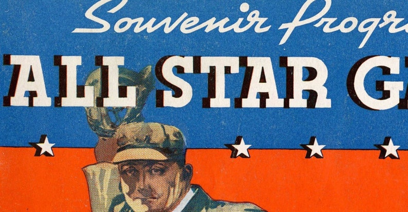 1935 ALL-STAR GAME Print Vintage Baseball Poster. Retro - Etsy
