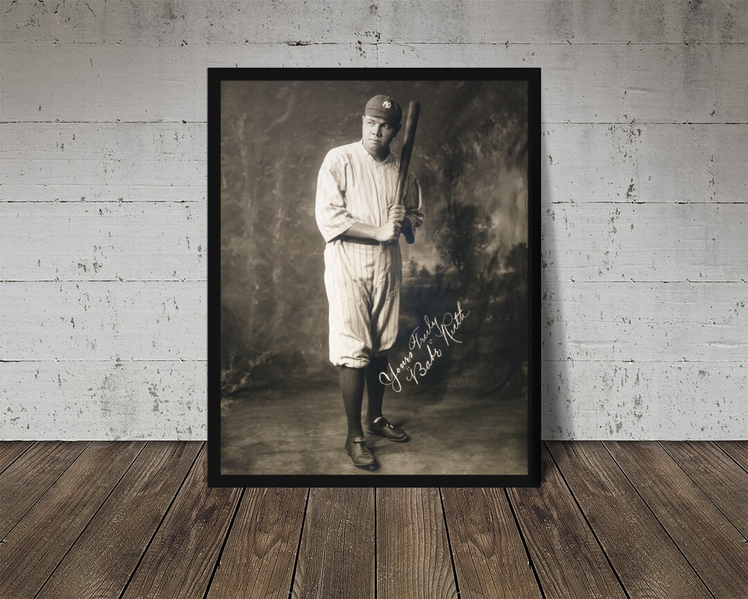 BABE RUTH Print Vintage Baseball Poster Retro Baseball - Etsy