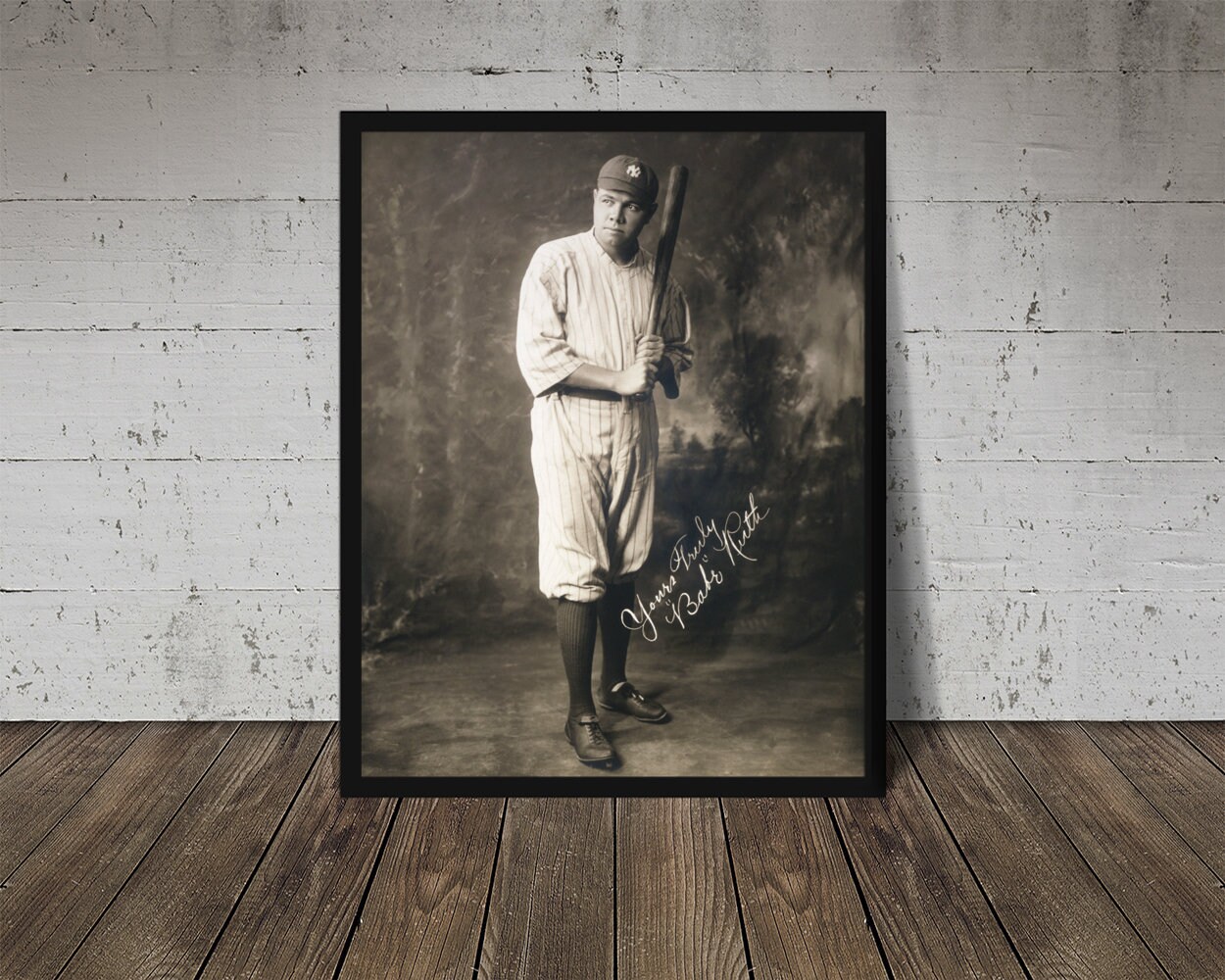 BABE RUTH Print Vintage Baseball Poster Retro Baseball | Etsy