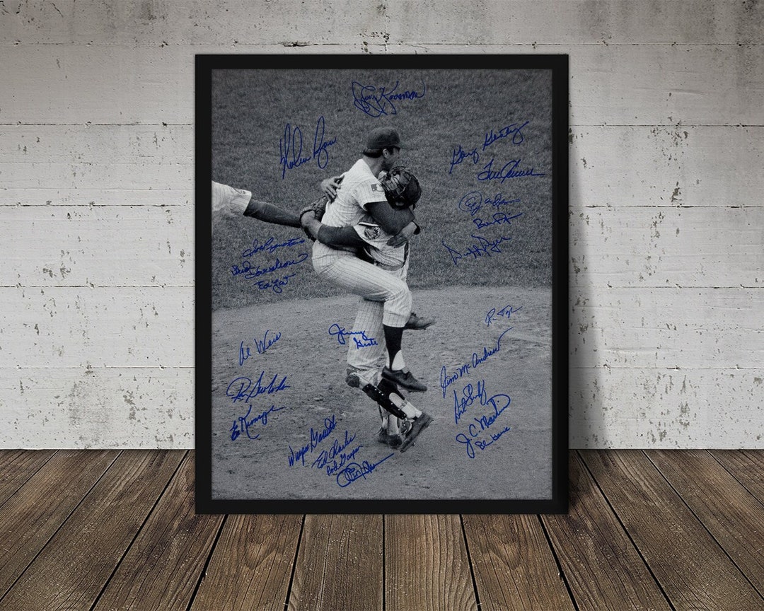 1969 MIRACLE METS Print New York Mets, Vintage Baseball Poster. Retro ...