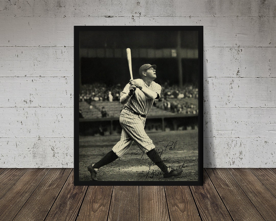 BABE RUTH Print Vintage Baseball Poster, Retro Baseball Poster, Classic ...