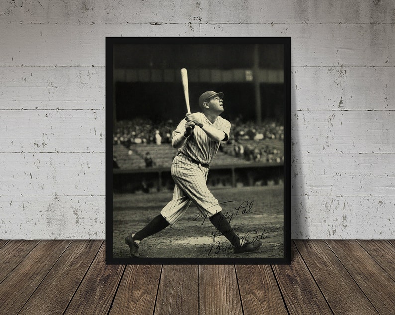 BABE RUTH Print Vintage Baseball Poster Retro Baseball - Etsy