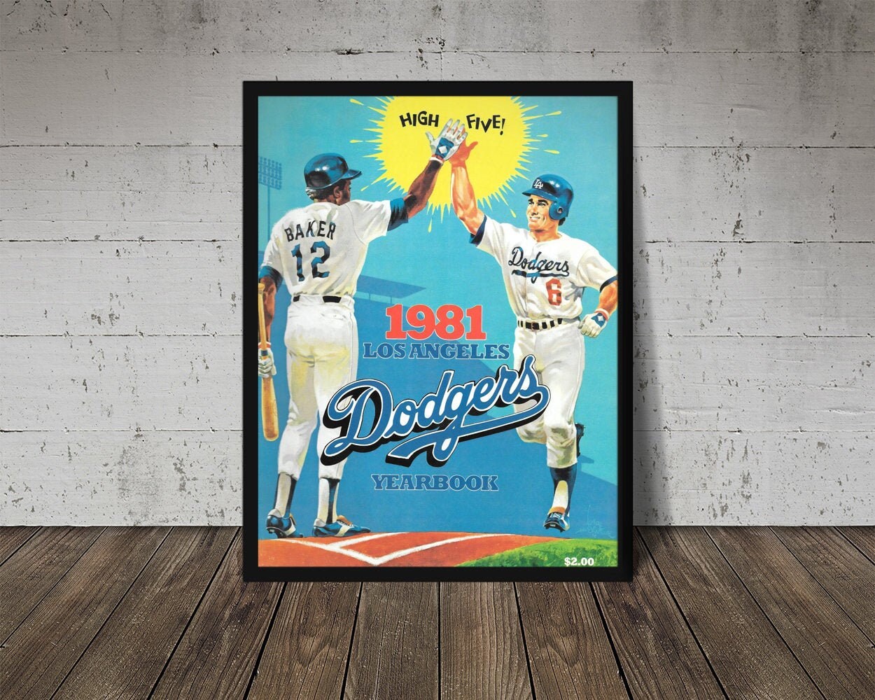 1981 LOS ANGELES DODGERS Print Vintage Baseball Poster | Etsy