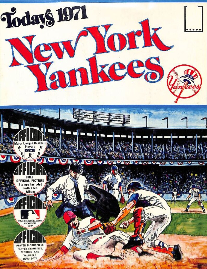 1971 NEW YORK YANKEES Print Vintage Baseball Poster Retro - Etsy