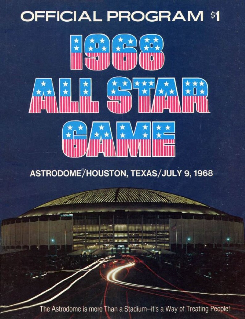 1968 ALL-STAR GAME Print Vintage Baseball Poster Retro - Etsy