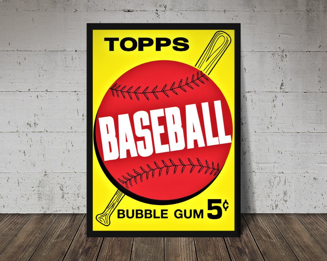 1963 TOPPS BASEBALL CARDS Print Vintage Baseball Poster, Retro Baseball ...