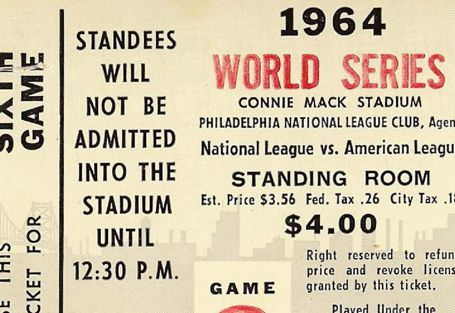 WRAPPED CANVAS 1964 Philadelphia PHILLIES print / game | Etsy