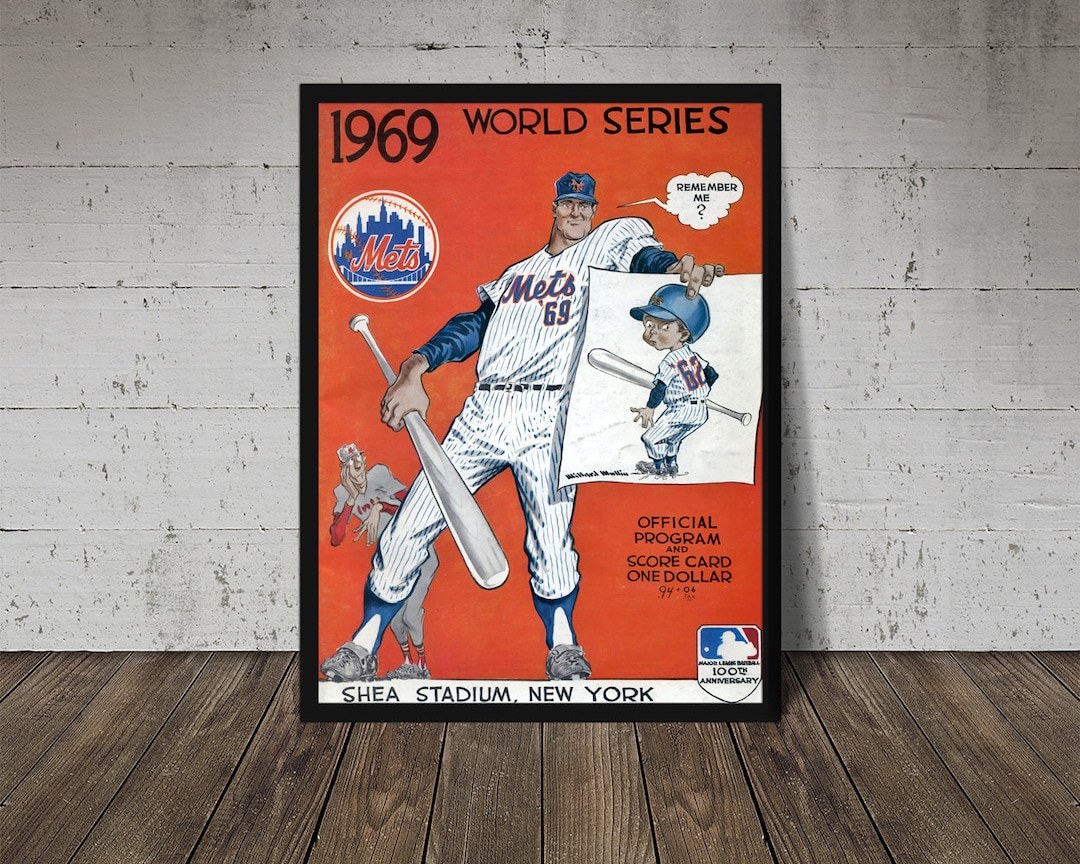 1969 NEW YORK METS Print miracle Mets Vintage Baseball Poster. Retro ...