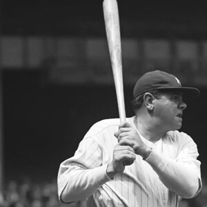 BABE RUTH Print Vintage Baseball Poster, Retro Baseball Poster, Classic ...