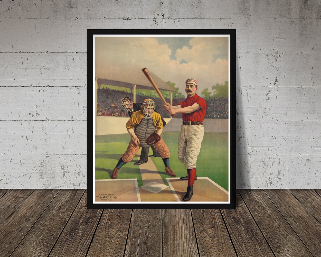 Baseball Retro Poster - Etsy