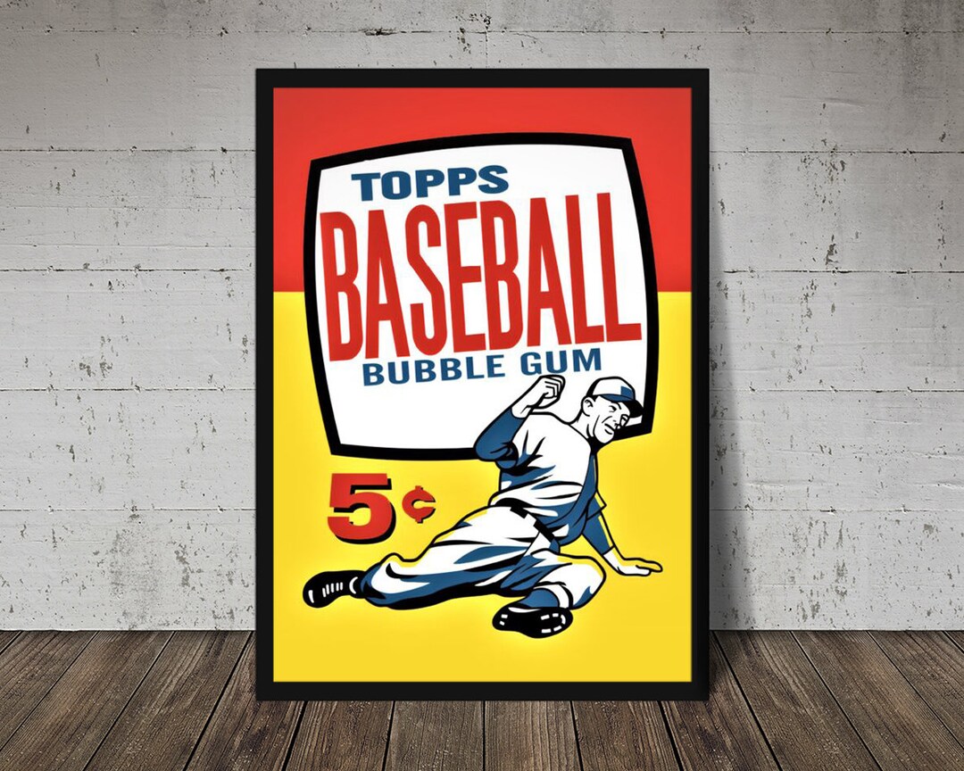 1957 TOPPS BASEBALL CARDS Print Vintage Baseball Poster, Retro Baseball ...