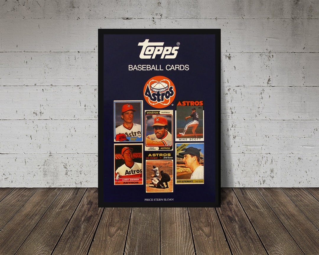 HOUSTON ASTROS Print Vintage Baseball Poster, Retro Baseball Poster ...