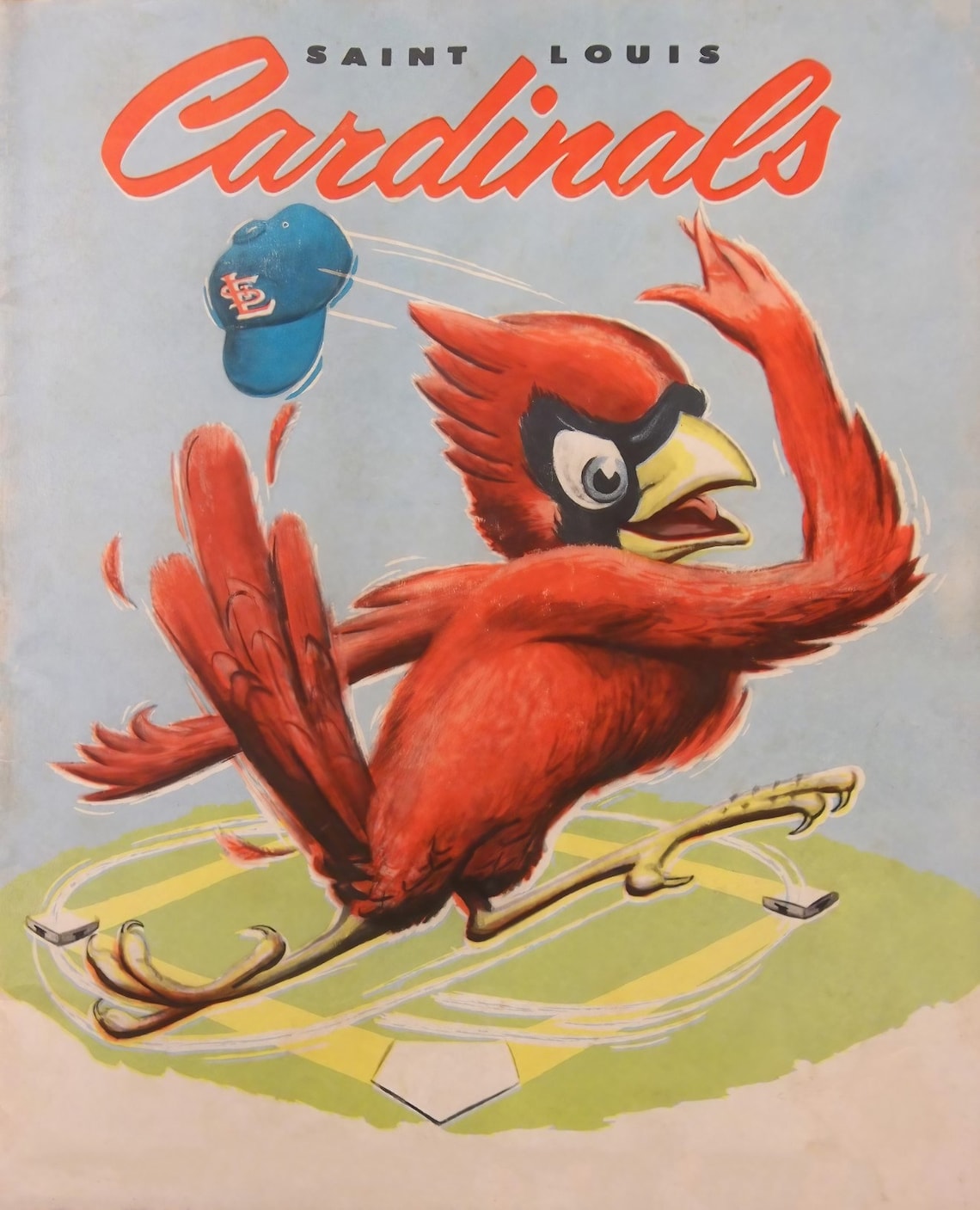 1957 ST. LOUIS CARDINALS Print Vintage Baseball Poster | Etsy