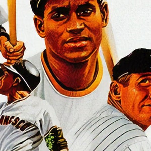 1974 ALL-STAR GAME Print Vintage Baseball Poster, Retro Baseball Poster ...