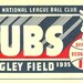 1935 CHICAGO CUBS Print Vintage Baseball Poster, Retro Baseball Poster ...