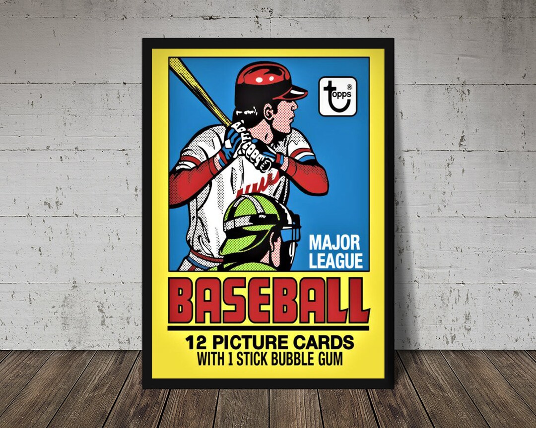 1979 TOPPS BASEBALL CARDS Print Vintage Baseball Poster, Retro Baseball ...