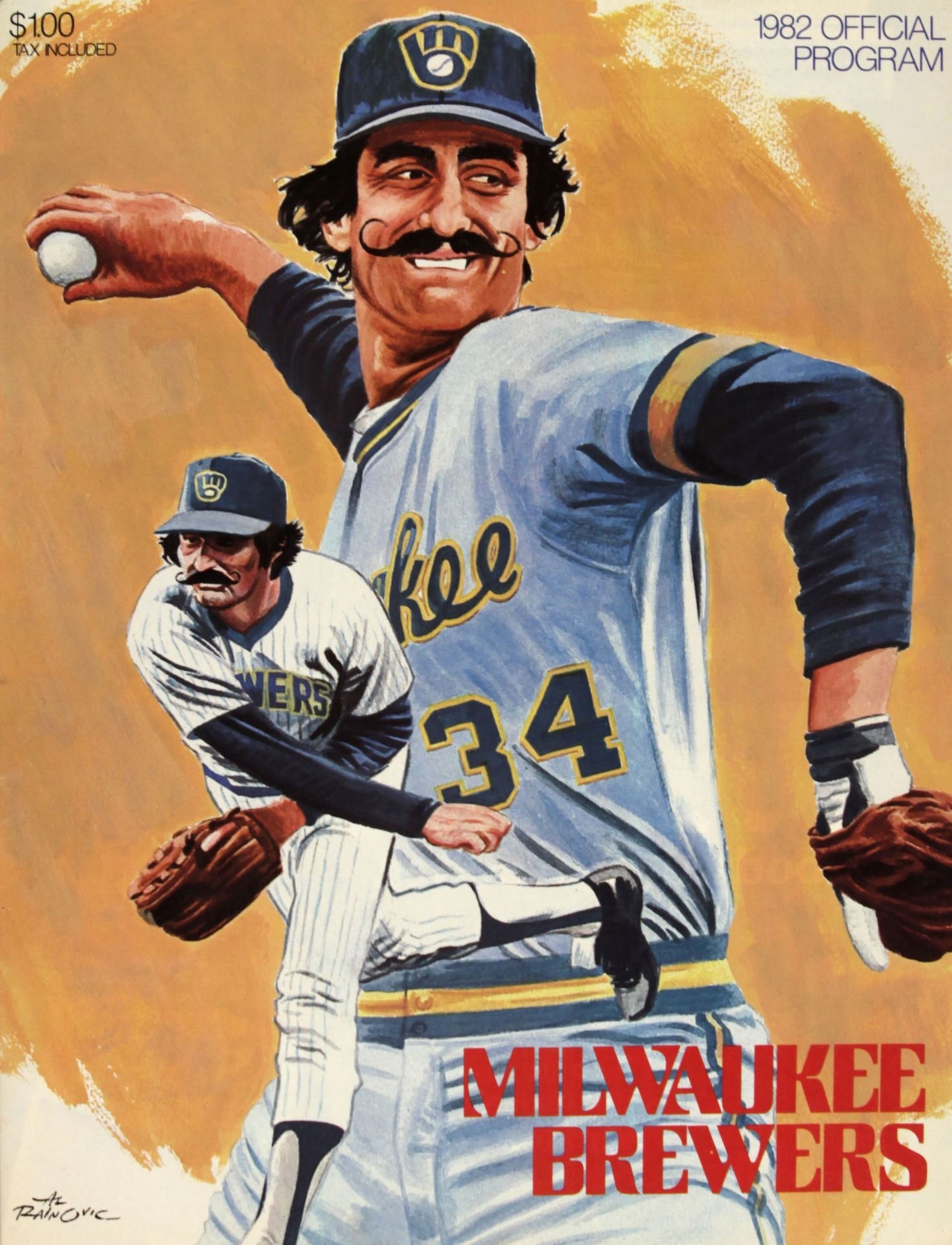 1982 MILWAUKEE BREWERS Print Vintage Baseball Poster Retro - Etsy