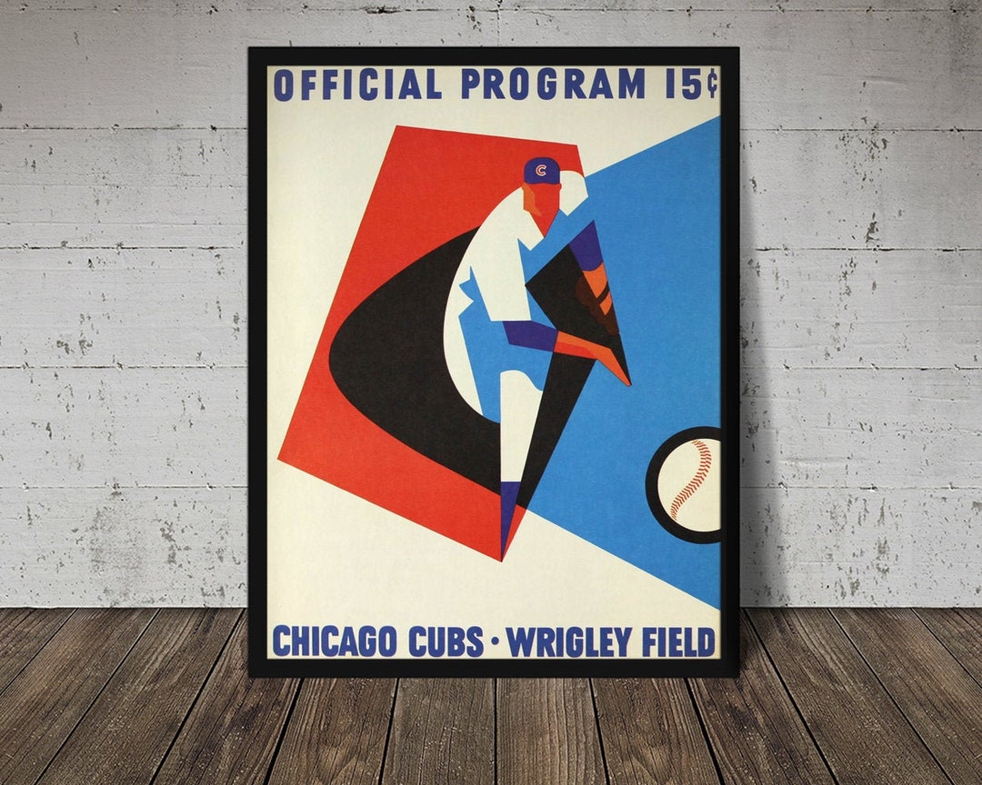 1962 CHICAGO CUBS Print Vintage Baseball Poster, Retro Baseball Poster ...