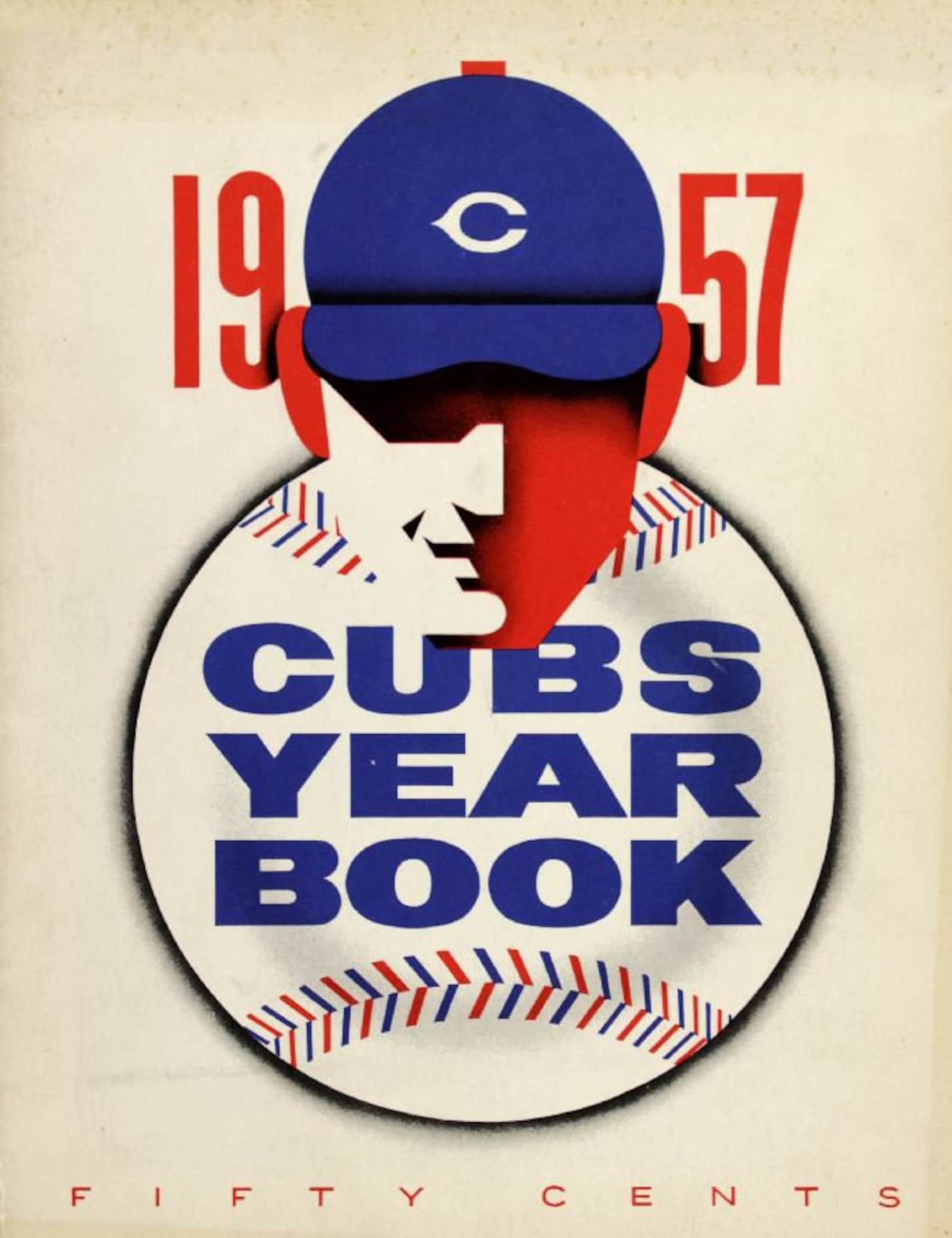 1957 CHICAGO CUBS print Vintage Baseball Poster. Retro | Etsy