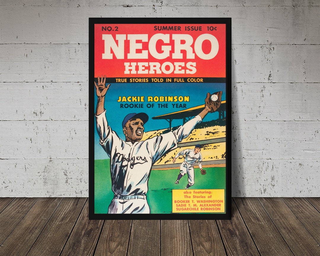 JACKIE ROBINSON Negro National League Baseball Print Vintage Baseball ...