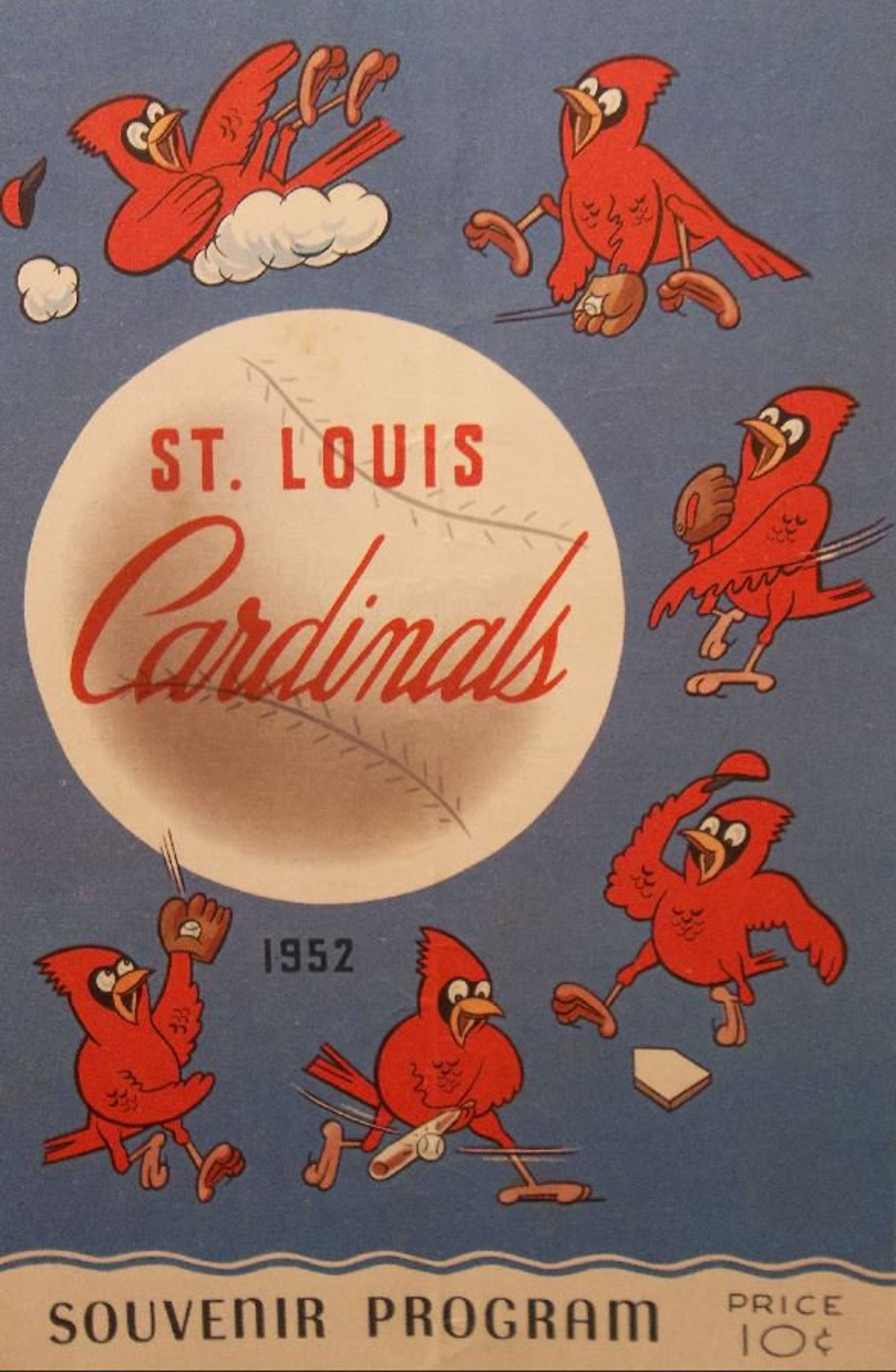 WRAPPED CANVAS 1952 St. Louis CARDINALS print Vintage | Etsy