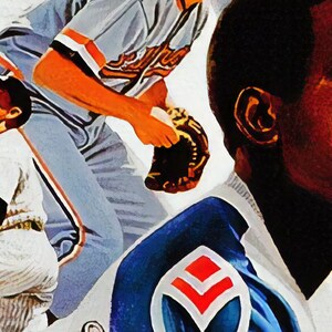 1974 ALL-STAR GAME Print Vintage Baseball Poster, Retro Baseball Poster ...