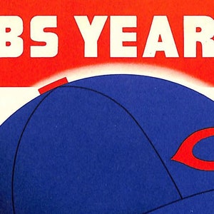 1950 CHICAGO CUBS Print Vintage Baseball Poster. Retro Baseball Poster ...