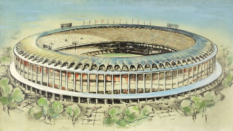 1964 HOUSTON ASTROS Stadium Print Vintage Baseball Poster - Etsy
