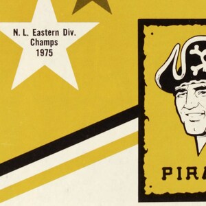 1975 PITTSBURGH PIRATES Print Vintage Baseball Poster, Retro Baseball ...