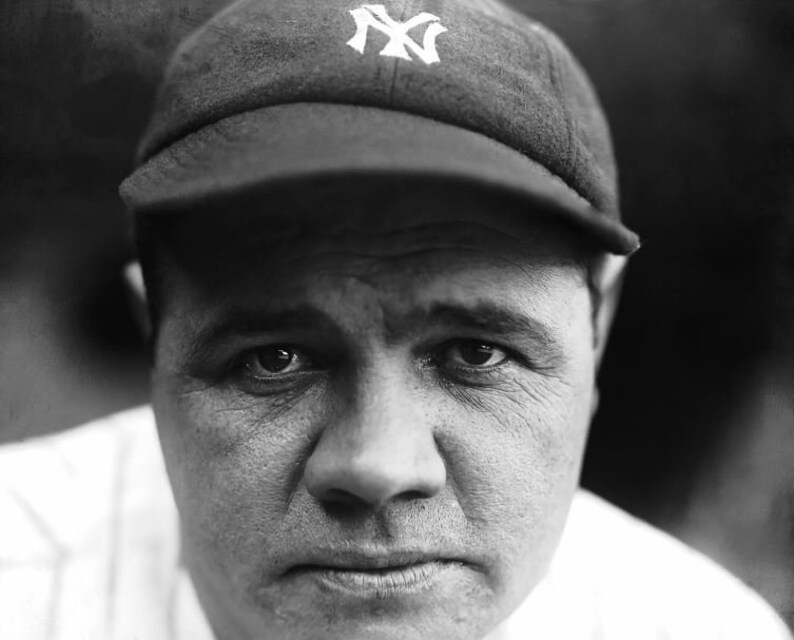 BABE RUTH Print Vintage Baseball Poster Retro Baseball - Etsy