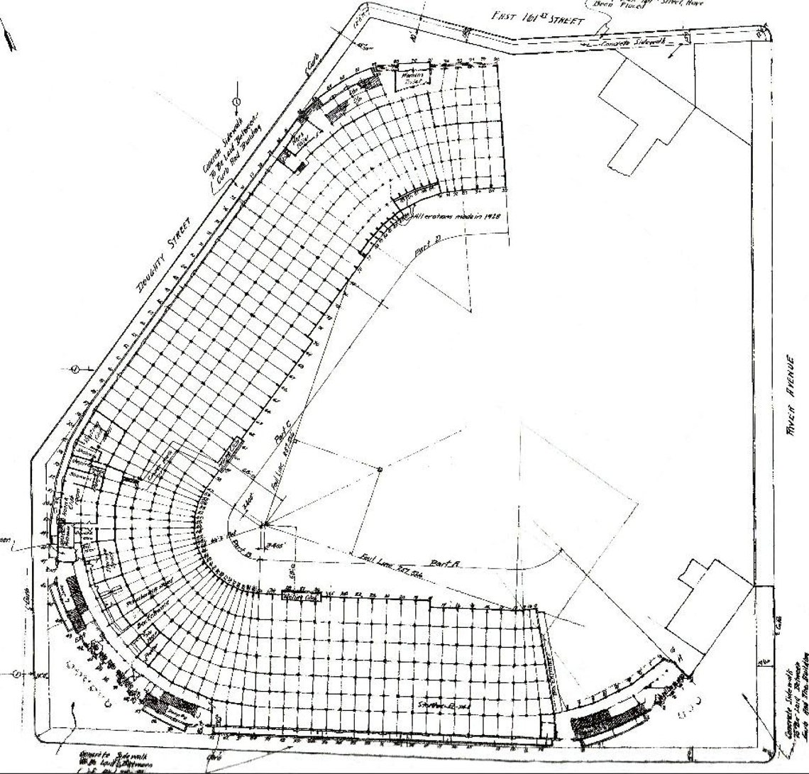 YANKEES STADIUM 1923 Blueprint New York Yankees Vintage - Etsy