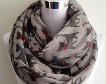 Cat Print Scarf | Etsy