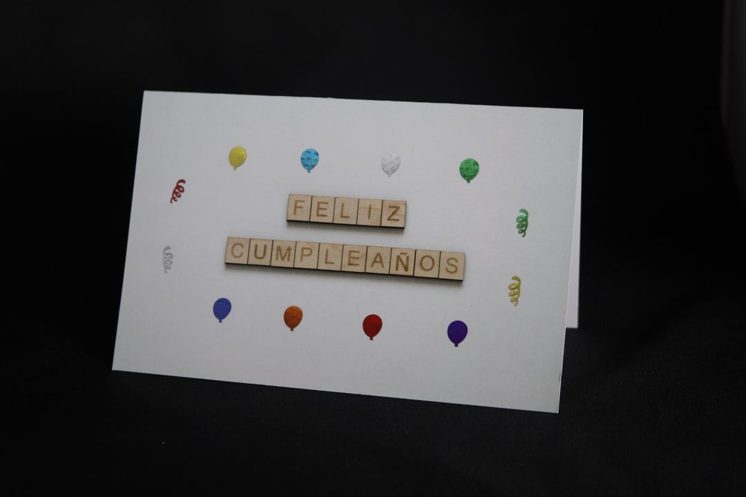 Spanish Birthday Card, Happy Birthday Card, Spanish Language Birthday ...