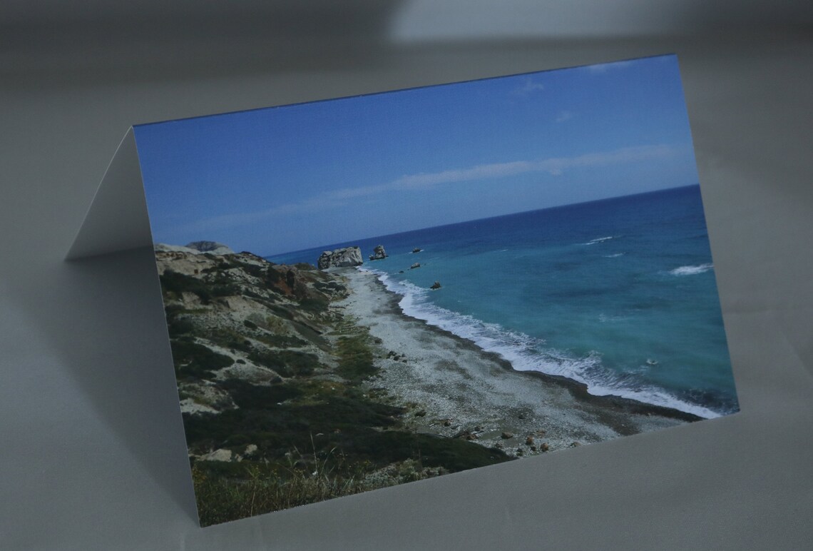 Aphrodite's Beach Card, Cyprus Card, Sea Card, Summer Photo Card ...