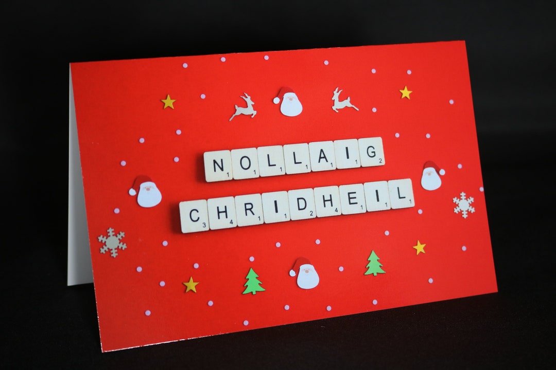 Scottish Gaelic Christmas Card, Nollaig Chridheil Card, Merry Christmas ...