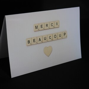 Merci Beaucoup Card, Thank You Very Much Card, French Language Card ...