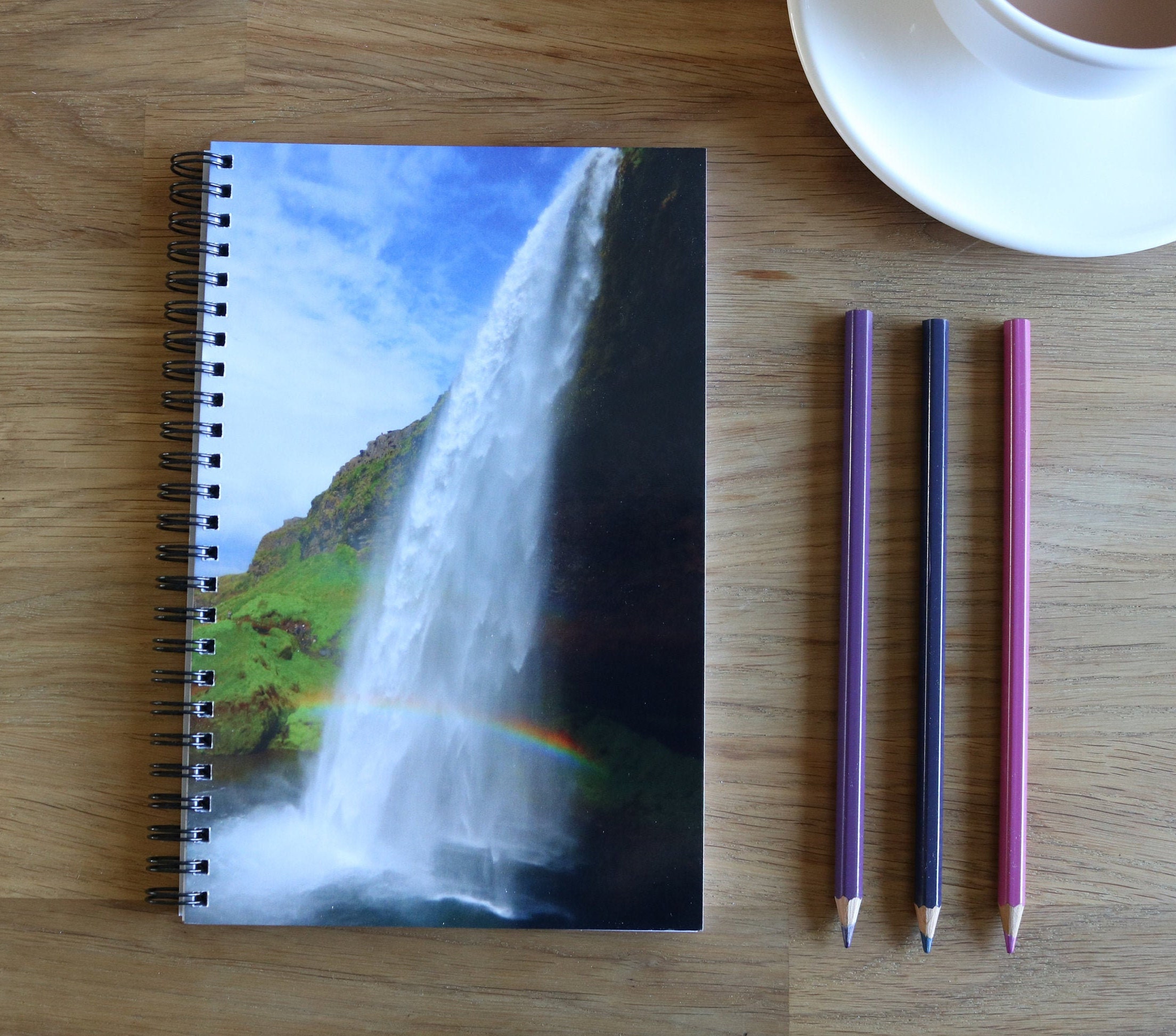 A5 Notebook, Waterfall Photo Notebook, A5 Journal, Gift Idea, Gift for ...