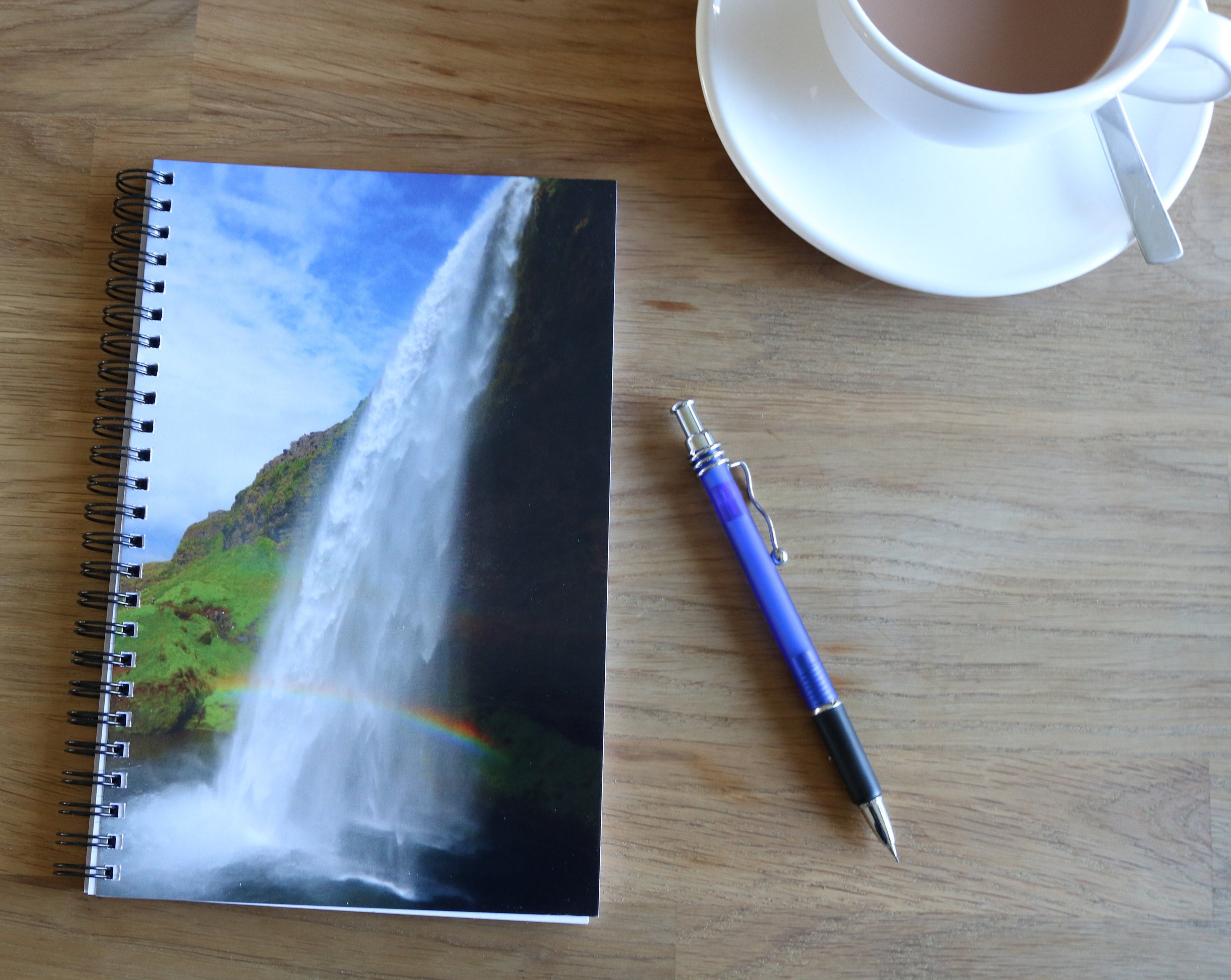 A5 Notebook, Waterfall Photo Notebook, A5 Journal, Gift Idea, Gift for ...