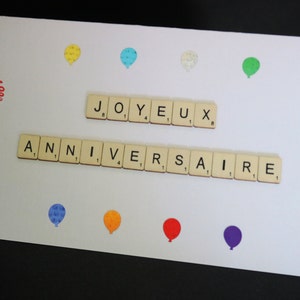 Joyeux Anniversaire Card, French Happy Birthday Card, French Language ...