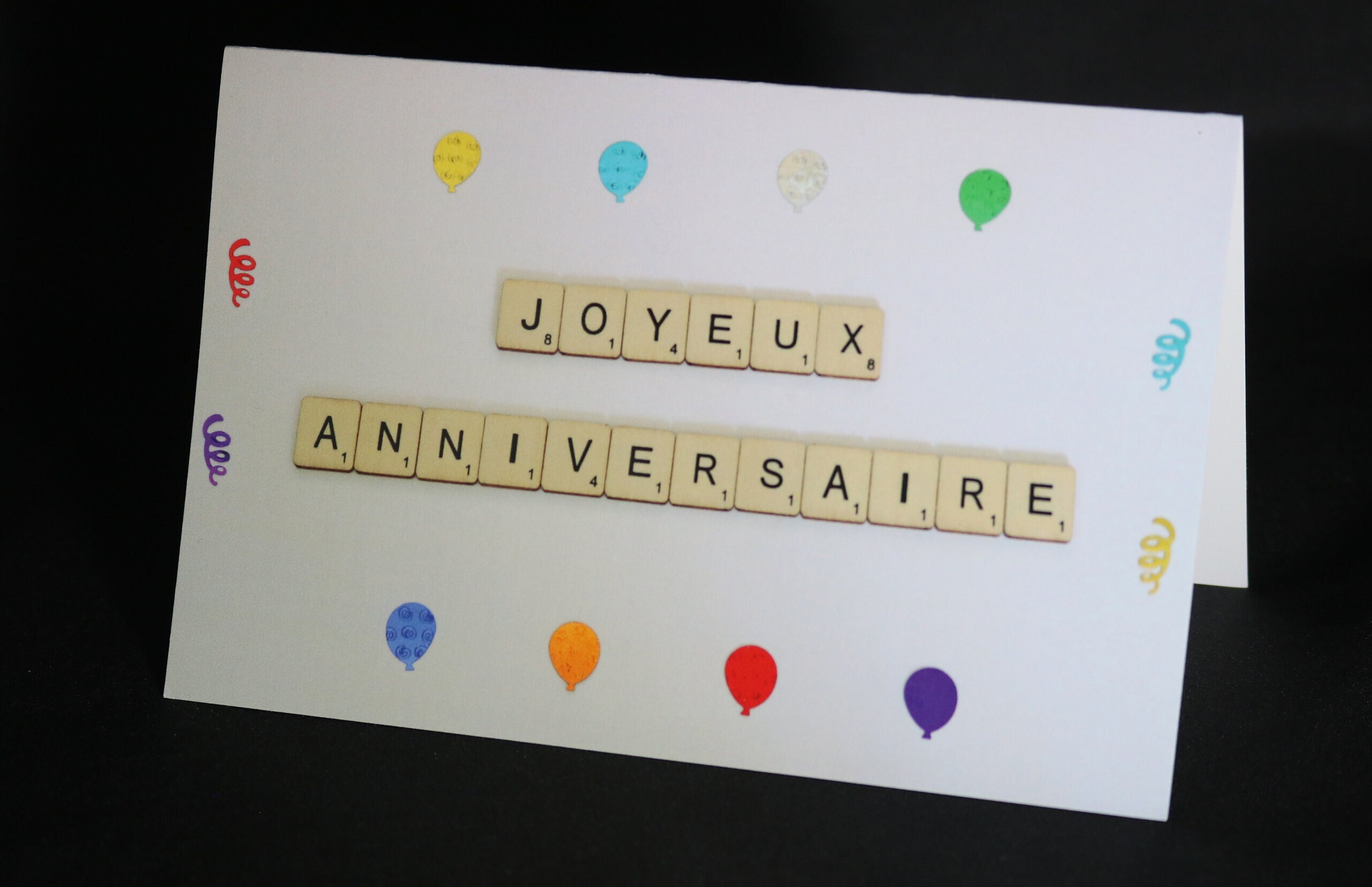 Joyeux Anniversaire Card, French Happy Birthday Card, French Language ...