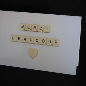 Merci Beaucoup Card, Thank You Very Much Card, French Language Card ...