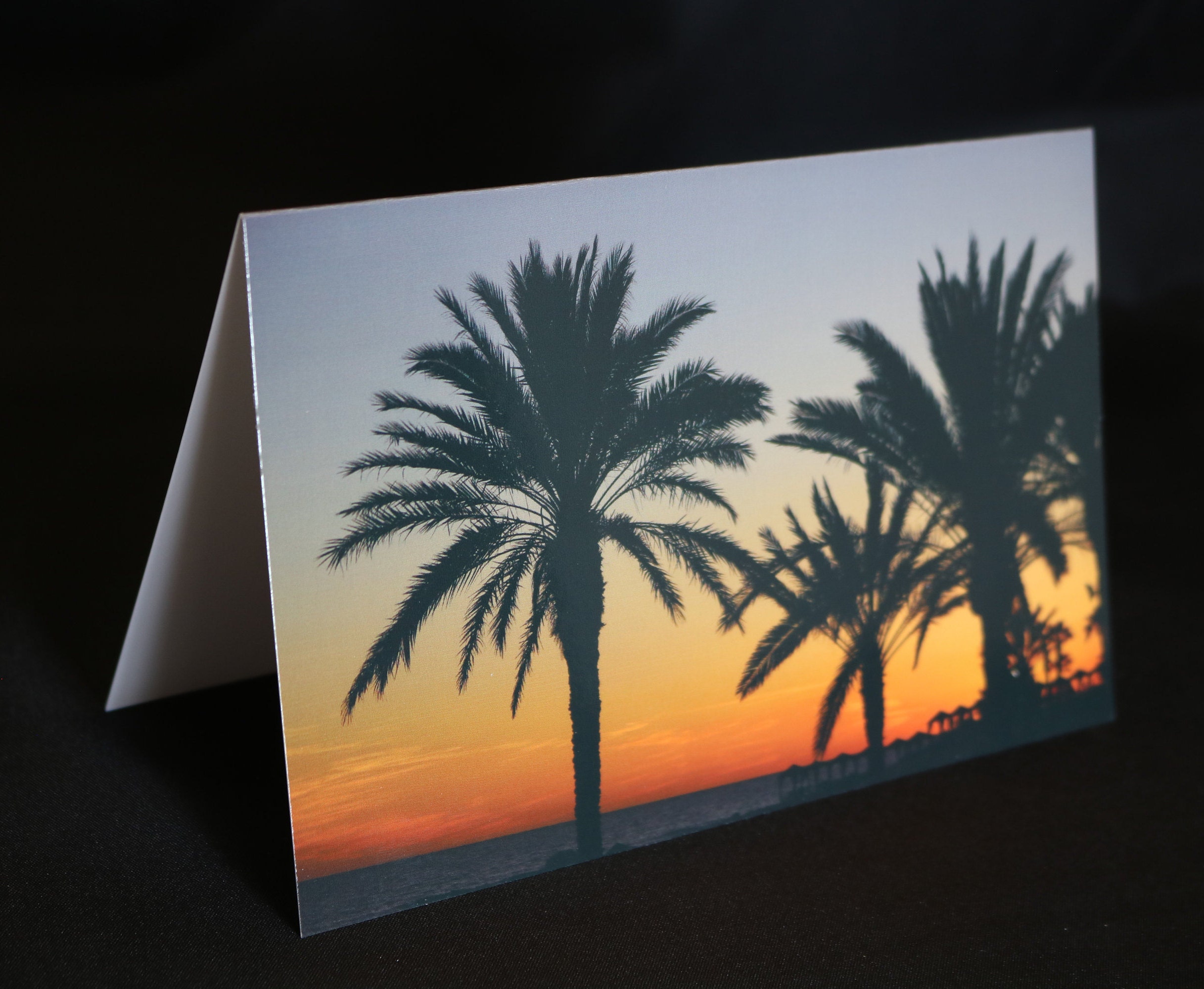 Palms Card / Sunset Card, Palm Tree Card, Wish You Were Here Card ...