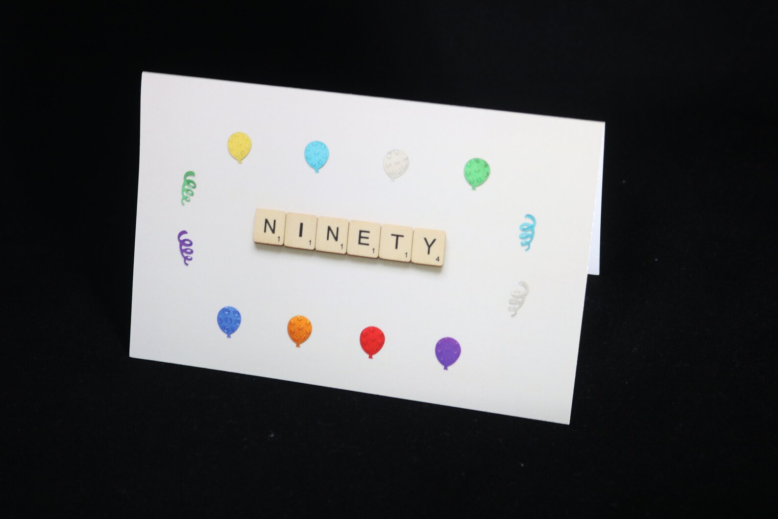 90th Birthday Card, Scrabble Letter Card, Happy Birthday Card ...