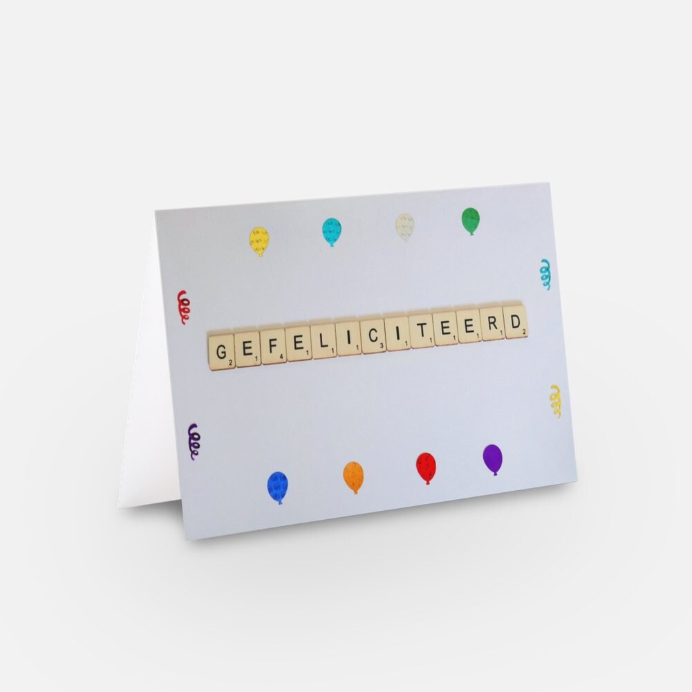 Dutch Birthday Card, Gefeliciteerd, Congratulations Card, Nederlands ...