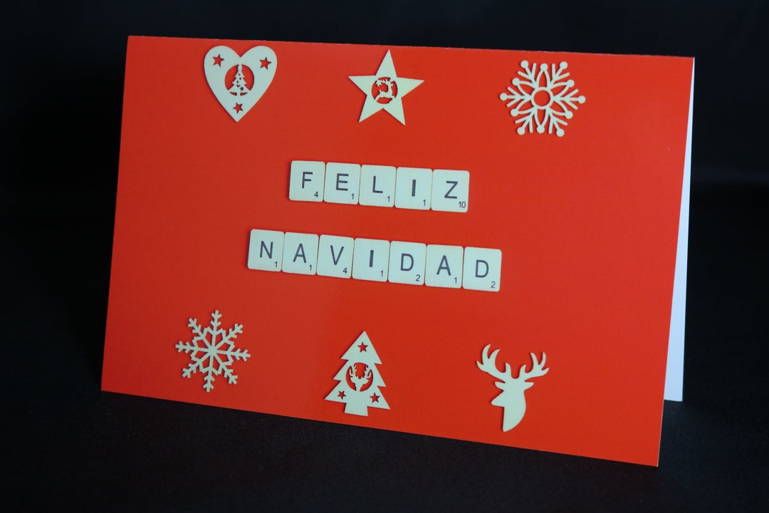 Feliz Navidad Card, Merry Christmas Card, Spanish Language Christmas ...