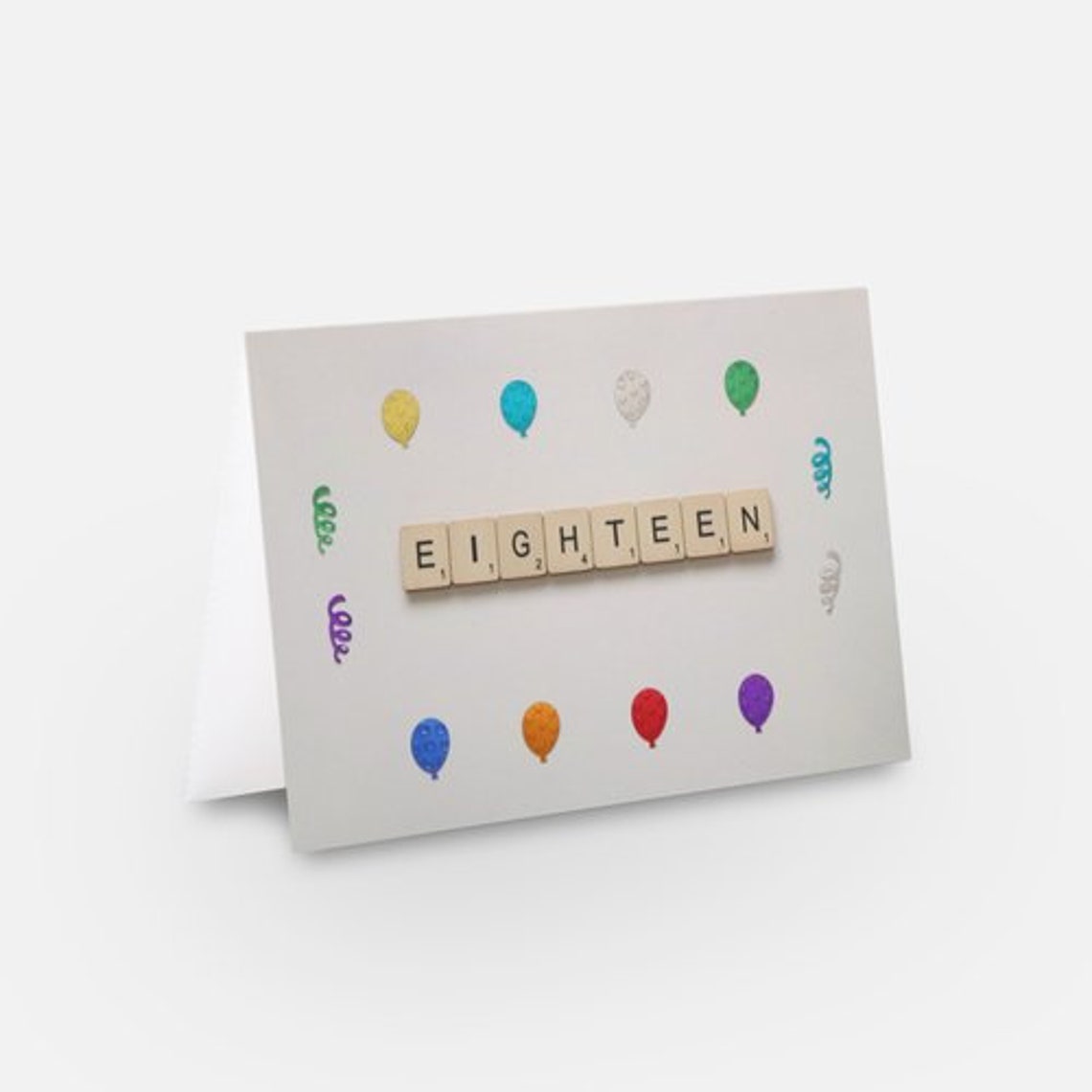 18th Birthday Card, Scrabble Letter Card, Happy Birthday Card ...